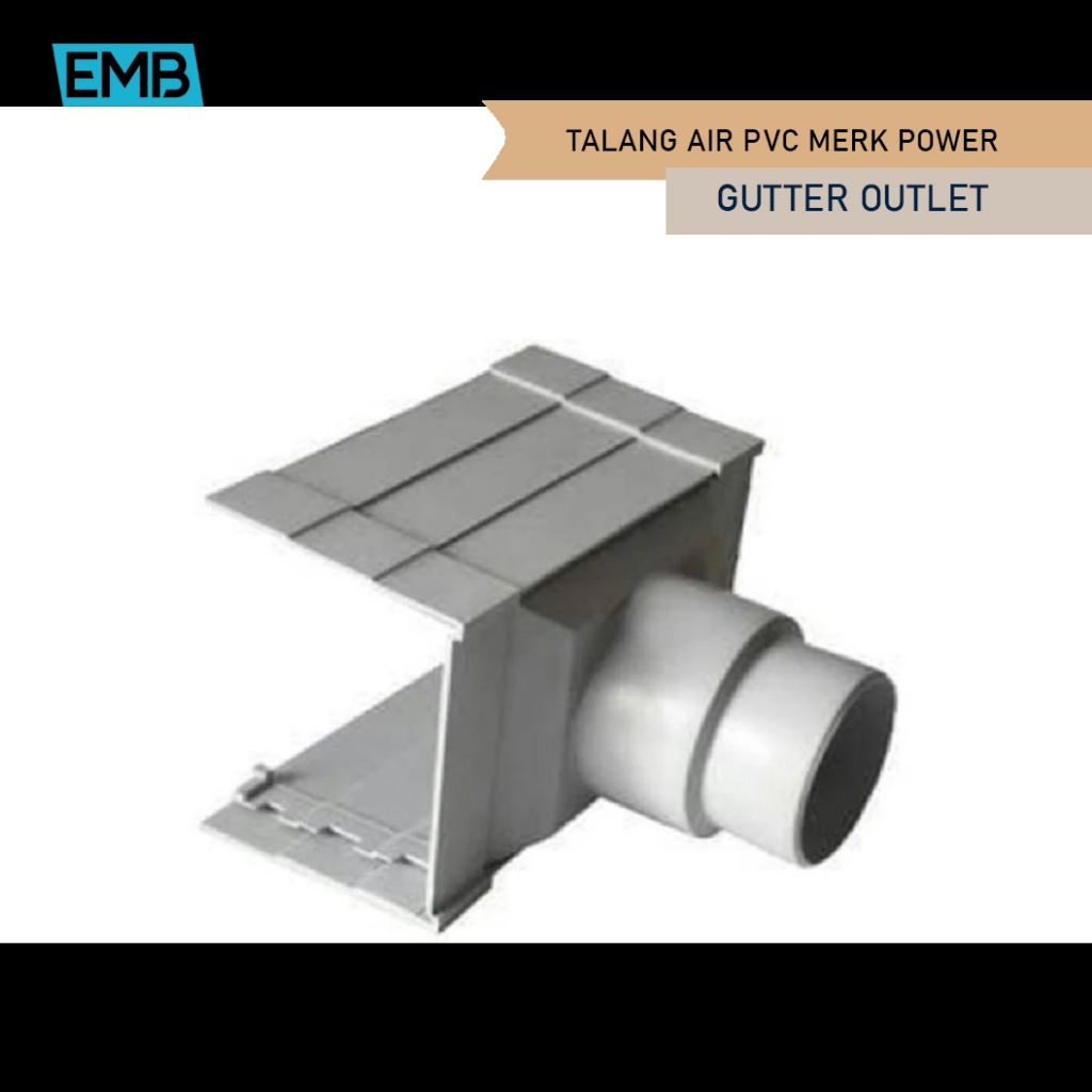 Jual outlet talang air 140 mm merk power / Corong buangan talang air ...