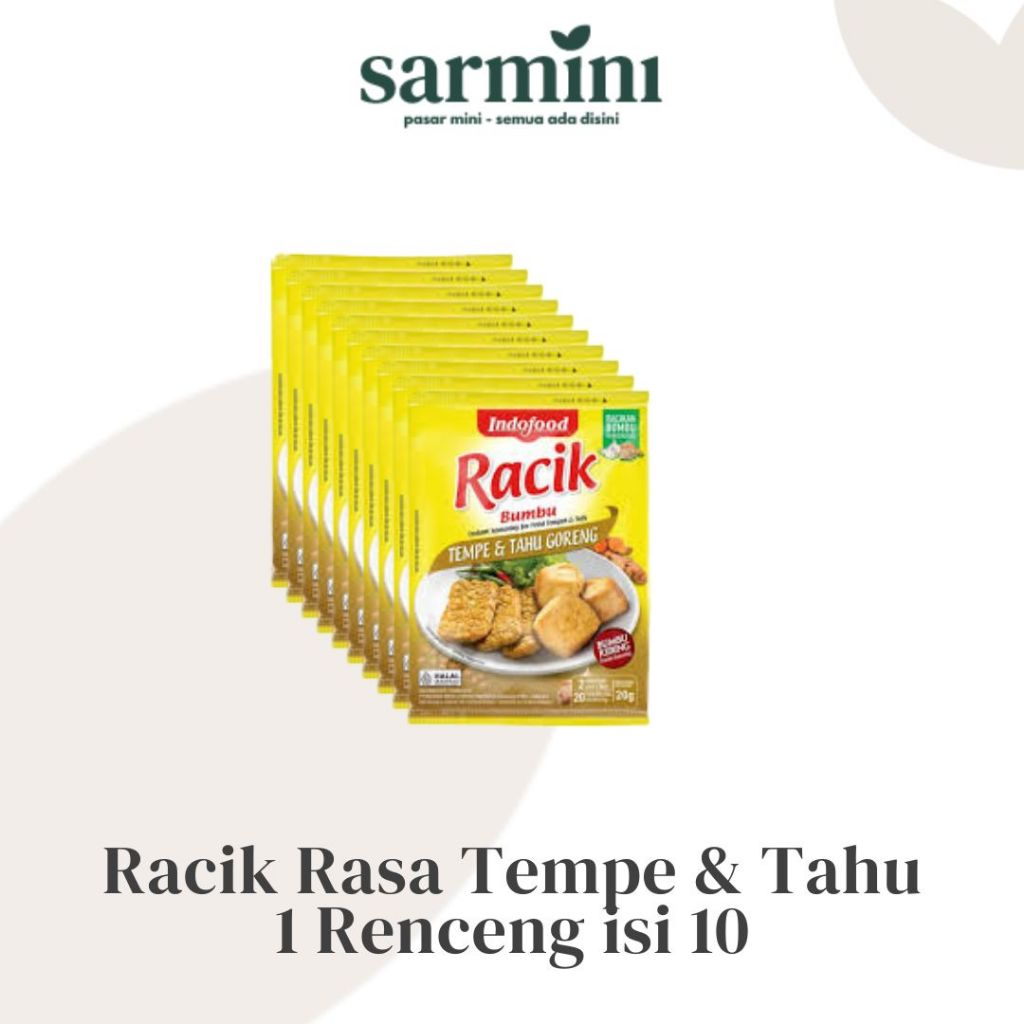 Jual Indofood Racik Bumbu Tempe Dan Tahu Goreng 20g 1 Renceng isi 10 ...