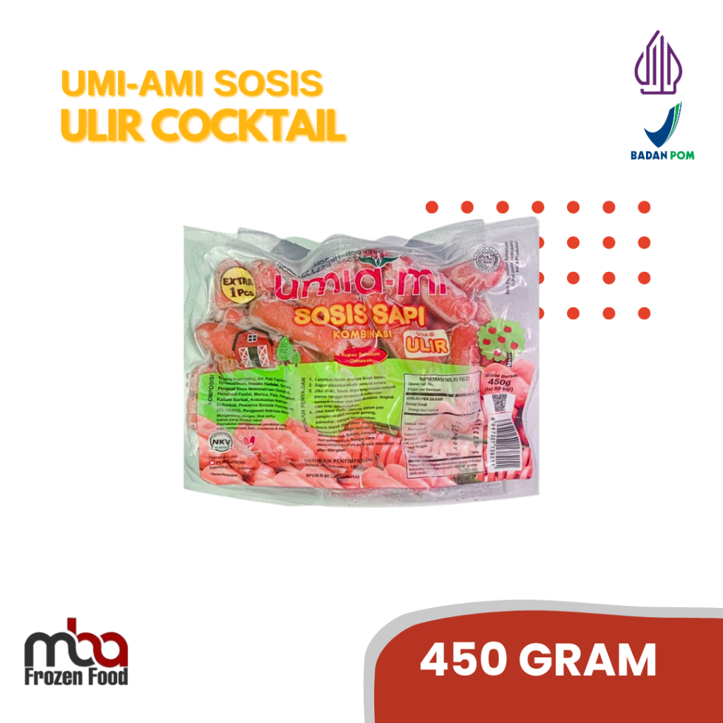 Jual Umi ami Sosis Sapi ulir (Cocktail) 450 gr Bernardi/Sosissapi /Sapi ...