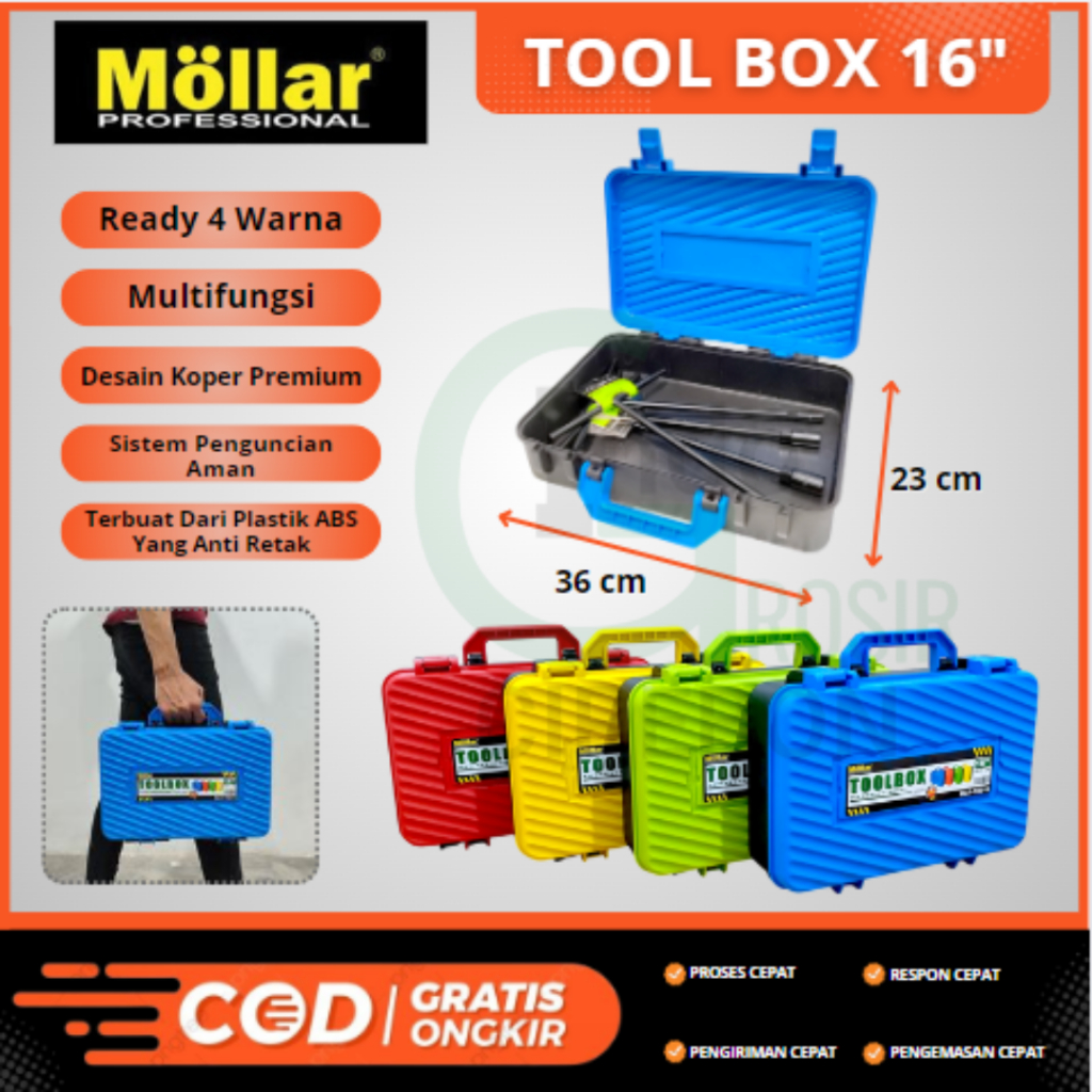 Jual MOLLAR Toolbox 16" Koper Alat Teknik Portable Kotak Perkakas ...