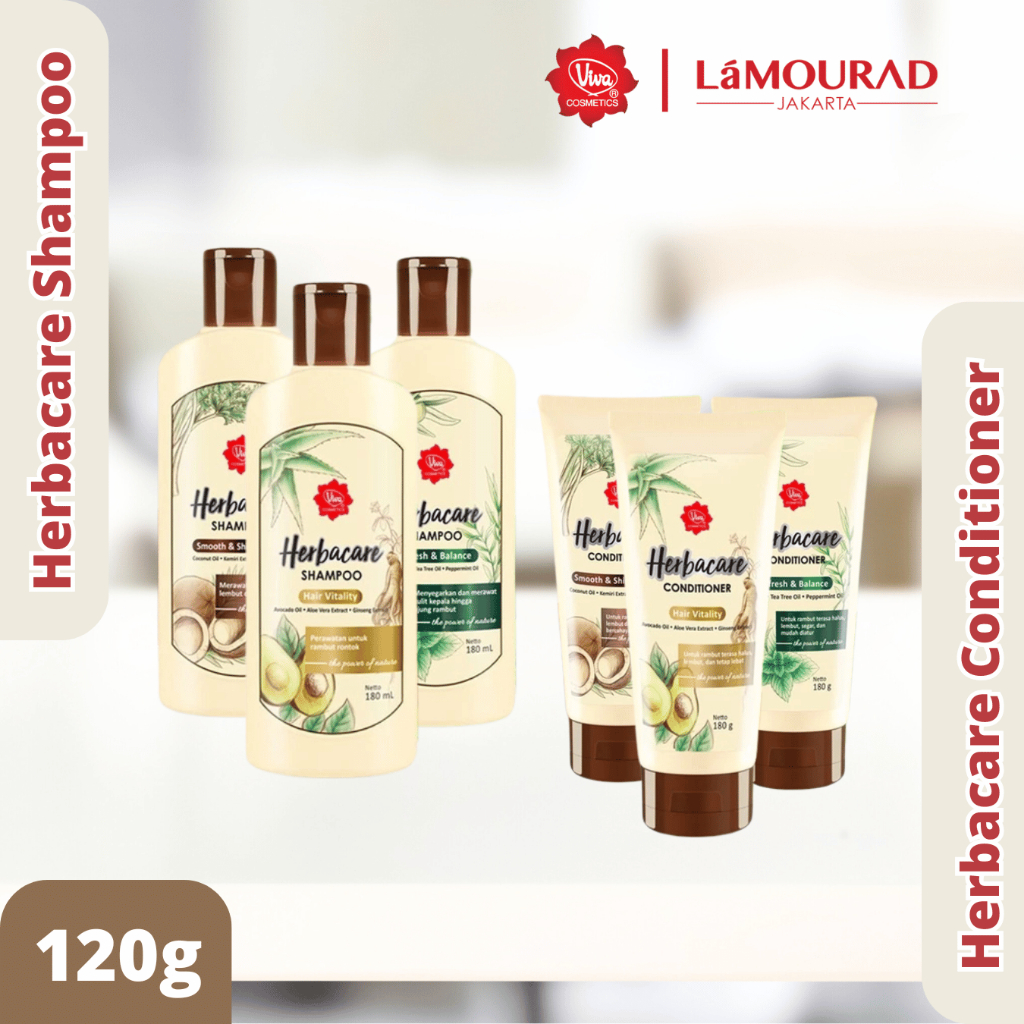Jual VIVA Herbacare Shampoo & Conditioner - Hair Vitality / Refresh ...