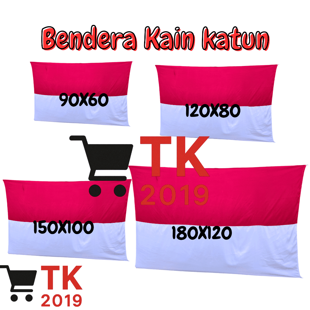 Jual Bendera Merah Putih Kain Katun – Tahan Lama & Rapi Jahitan ...