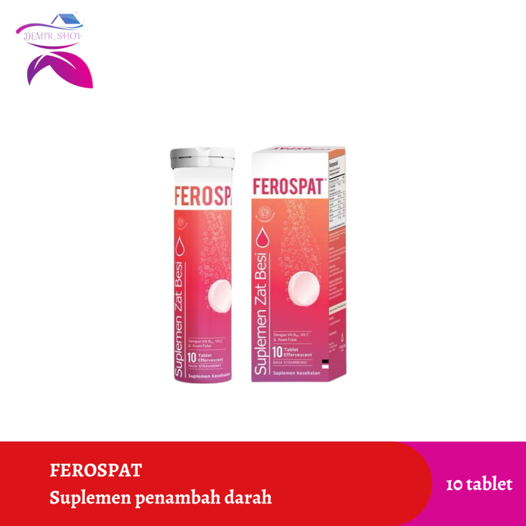 Jual Ferospat Suplemen Cegah Anemia 10 Tablet Effervescent | Shopee ...