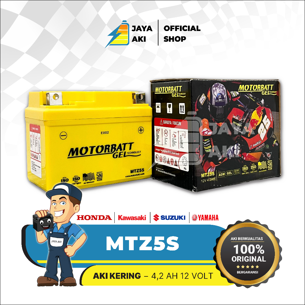 Jual Aki Gel MOTORBATT MTZ5S 5AH Motor Beat Supra X 125 Scoopy Revo Mio ...