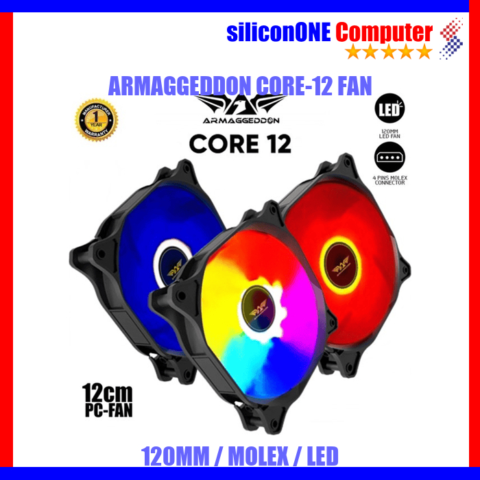 Jual Armaggeddon CORE-12 Fan Casing RED BLUE Molex | Shopee Indonesia