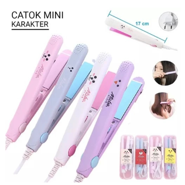 Jual Alat Catokan Rambut karakter Mini Karakter 2 in 1 / Catok Curly ...