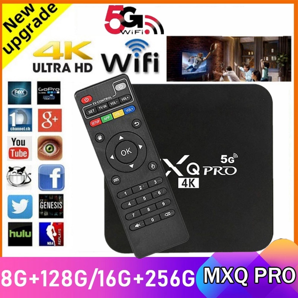 Jual 2025 MXQ 4K Android Ultra HD TV Box + I8 Mini Keyboard 2.4GHz color with Touchpad TV BOX 5G ...
