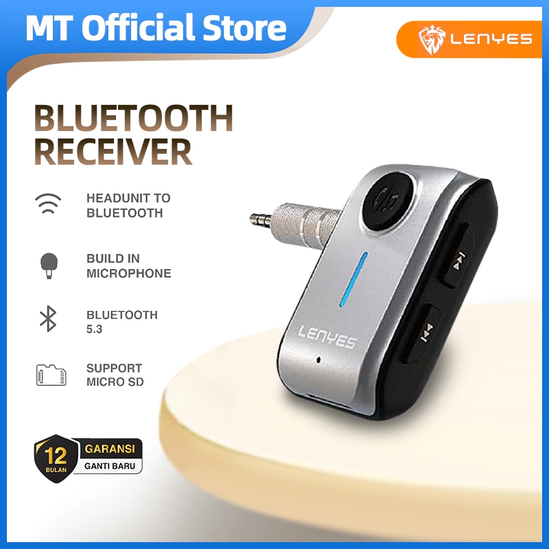 Jual LENYES LR207 Bluetooth Receiver Aux 3.5mm Wireless Adapter 5.3 ...