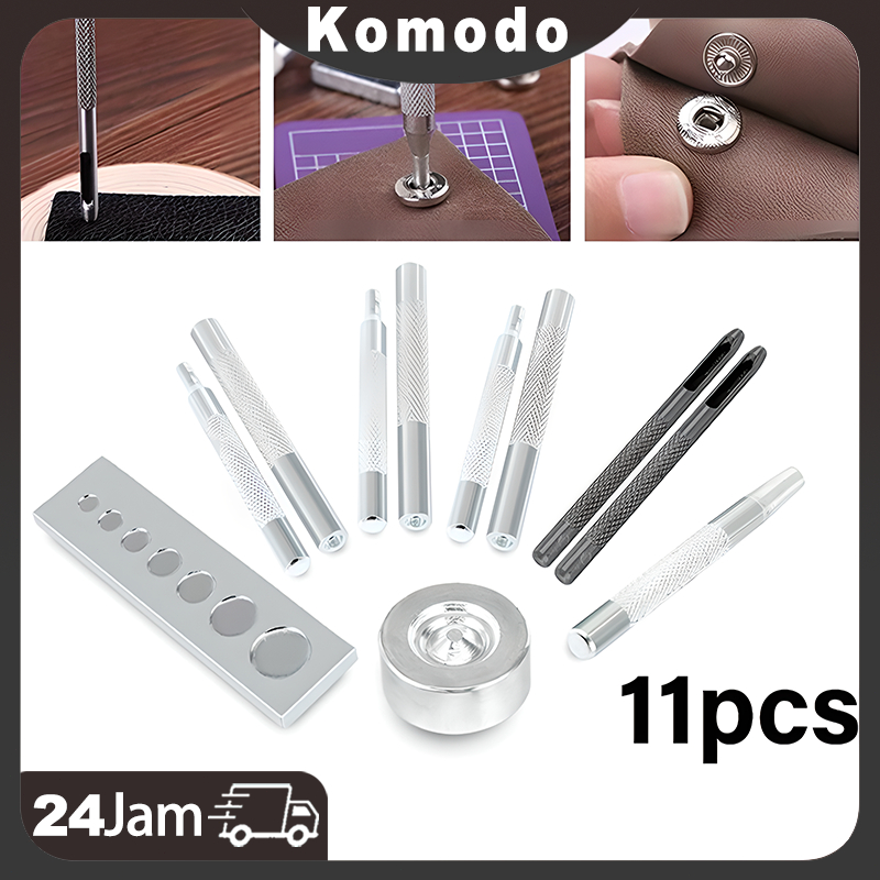 Jual 11Pcs/Set Alat Pasang Kancing Snap Besi Alat Ukir / Stempel Kulit ...