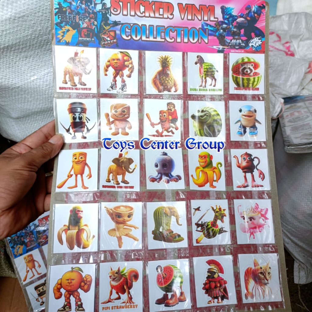 Jual Stiker VinyL Dung dung Sahur / Tung tung sahur Lembaran isi 25pcs ...