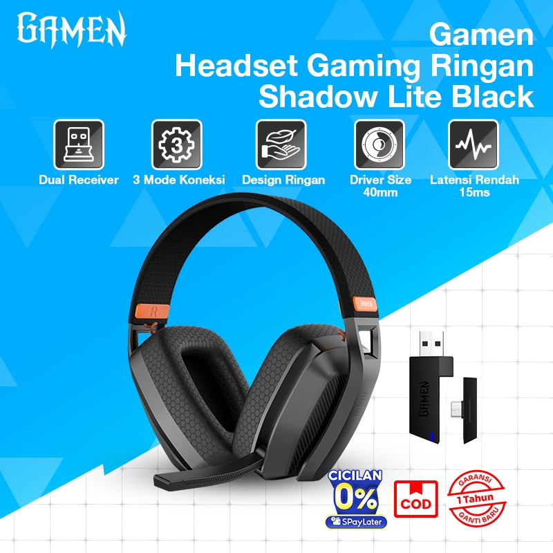 Jual GAMEN Headset Bluetooth 5.3 Gaming Wireless 3 Mode Koneksi Low ...
