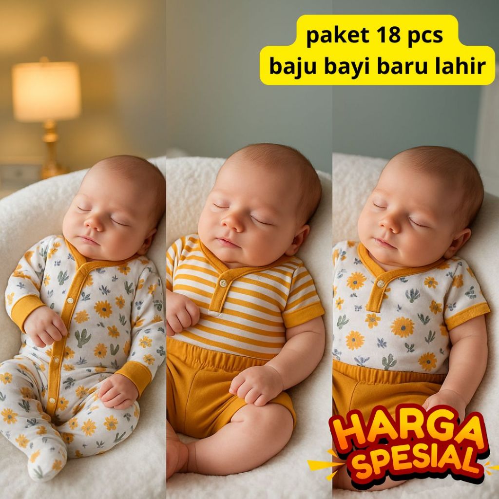 Jual 18pcs Paket Hemat perlengkapan Bayi baru lahir || lengkap dan ...