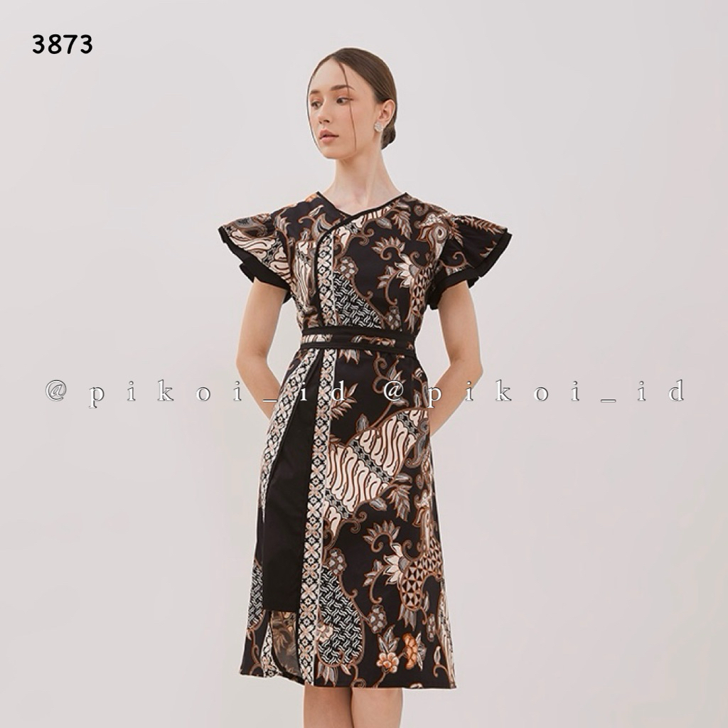 Jual Dress batik wanita modern / gaun pesta batik wanita modern / dres ...