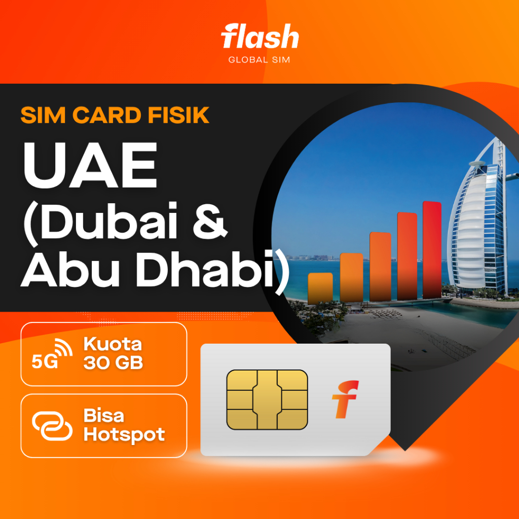 Jual SIM Card Dubai United Arab Emirates Big Quota Flash Global SIM ...