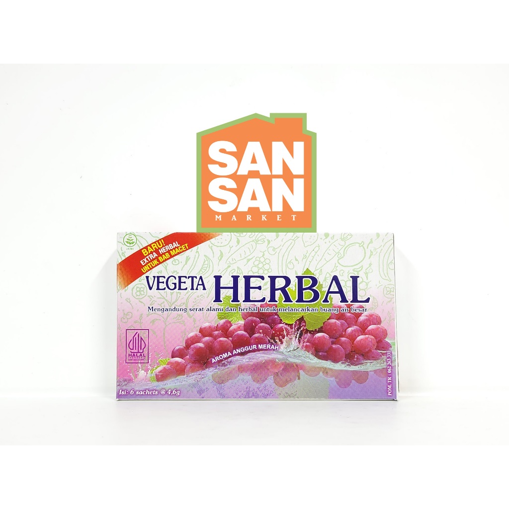 Jual Vegeta Herbal Anggur isi 6 sachet - melancarkan bab | Shopee Indonesia
