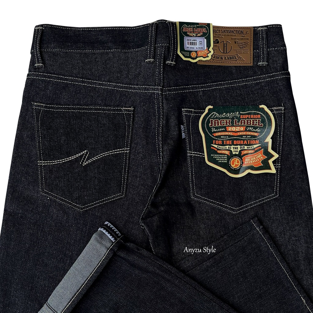 Jual Jack Label Denim Selvedge Accent 14 Oz (kaku) Shell Stitch | Shopee Indonesia