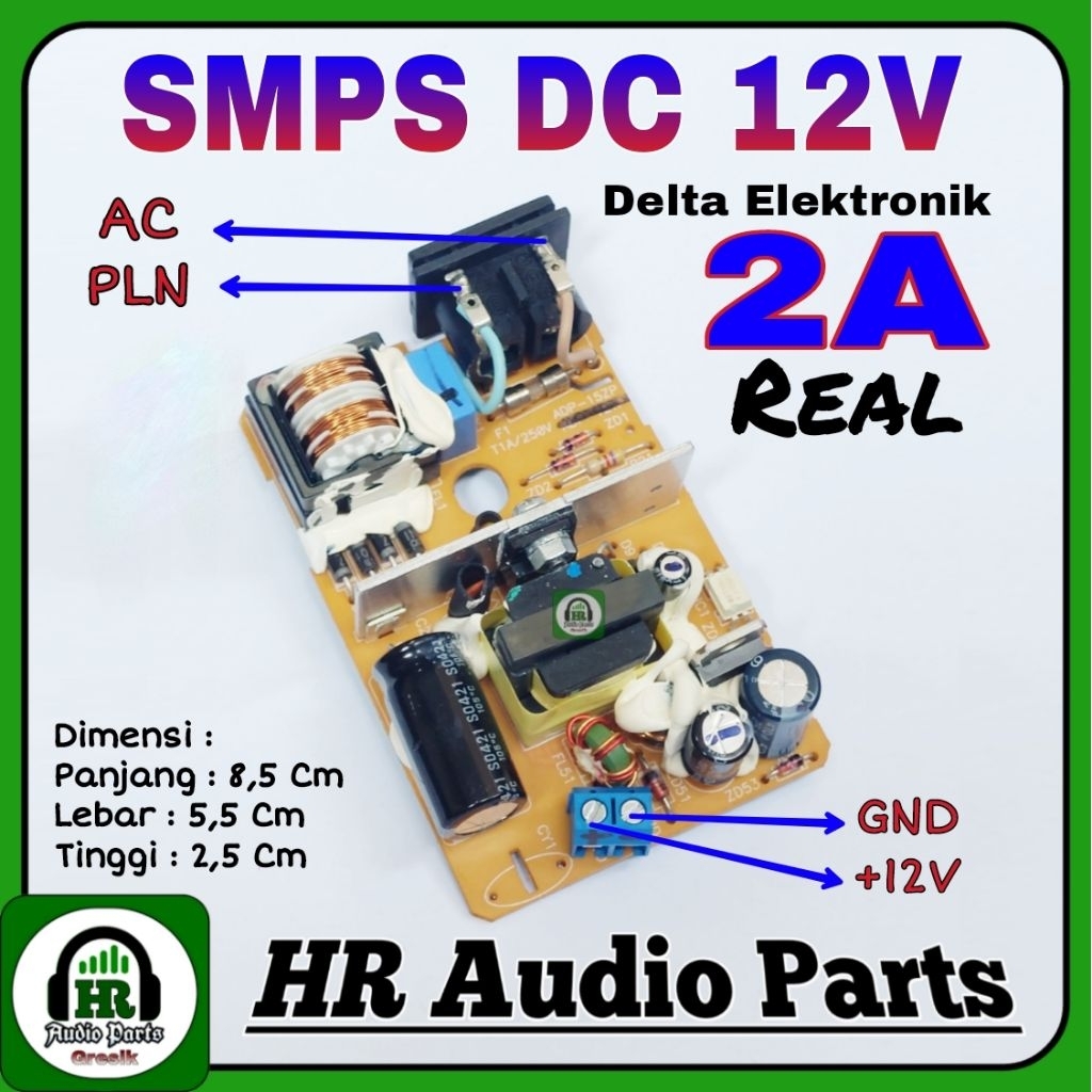 Jual SMPS DC 12V 2A Real Produk Delta Elektronik For Mini Amplifier ...
