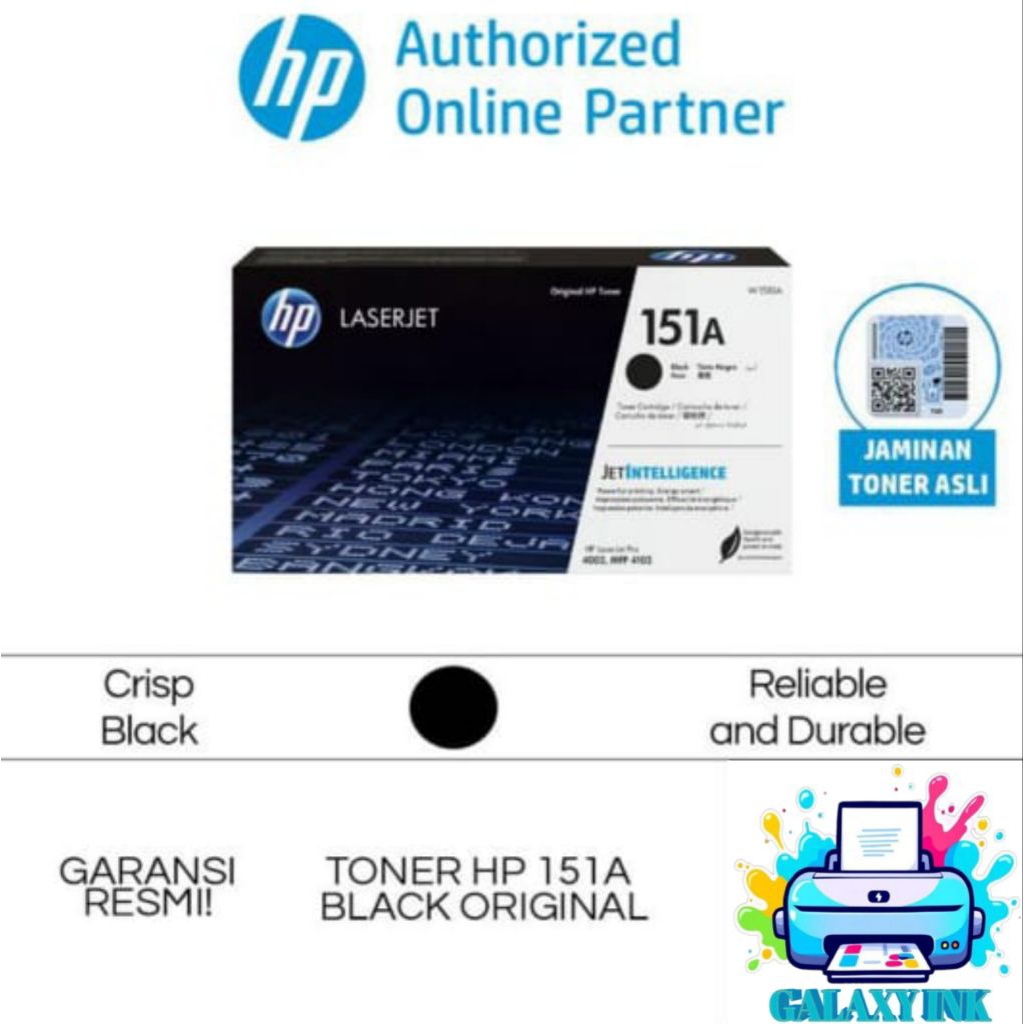 Jual Toner Hp Laserjet 151A W1510A Black Original | Shopee Indonesia