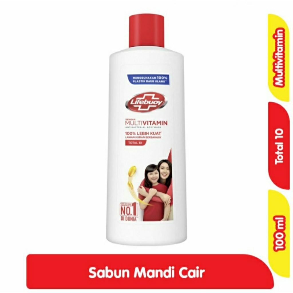 Jual Lifebuoy Sabun Mandi Cair Anti Bakteri Total Protect Botol 100ml ...
