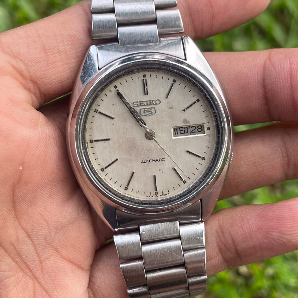 Jual Jam Tangan Seiko 5 Vintage Automatic Japan 7009A kuno antik jadul classic pria fashion ...
