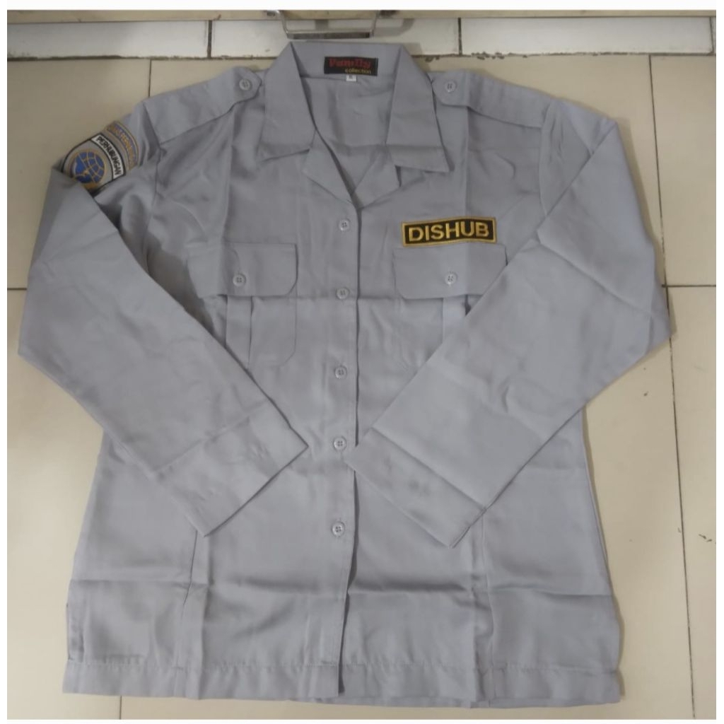 Jual Kemeja dishub wanita + bed dishub dan tulisan dishub seragam ...
