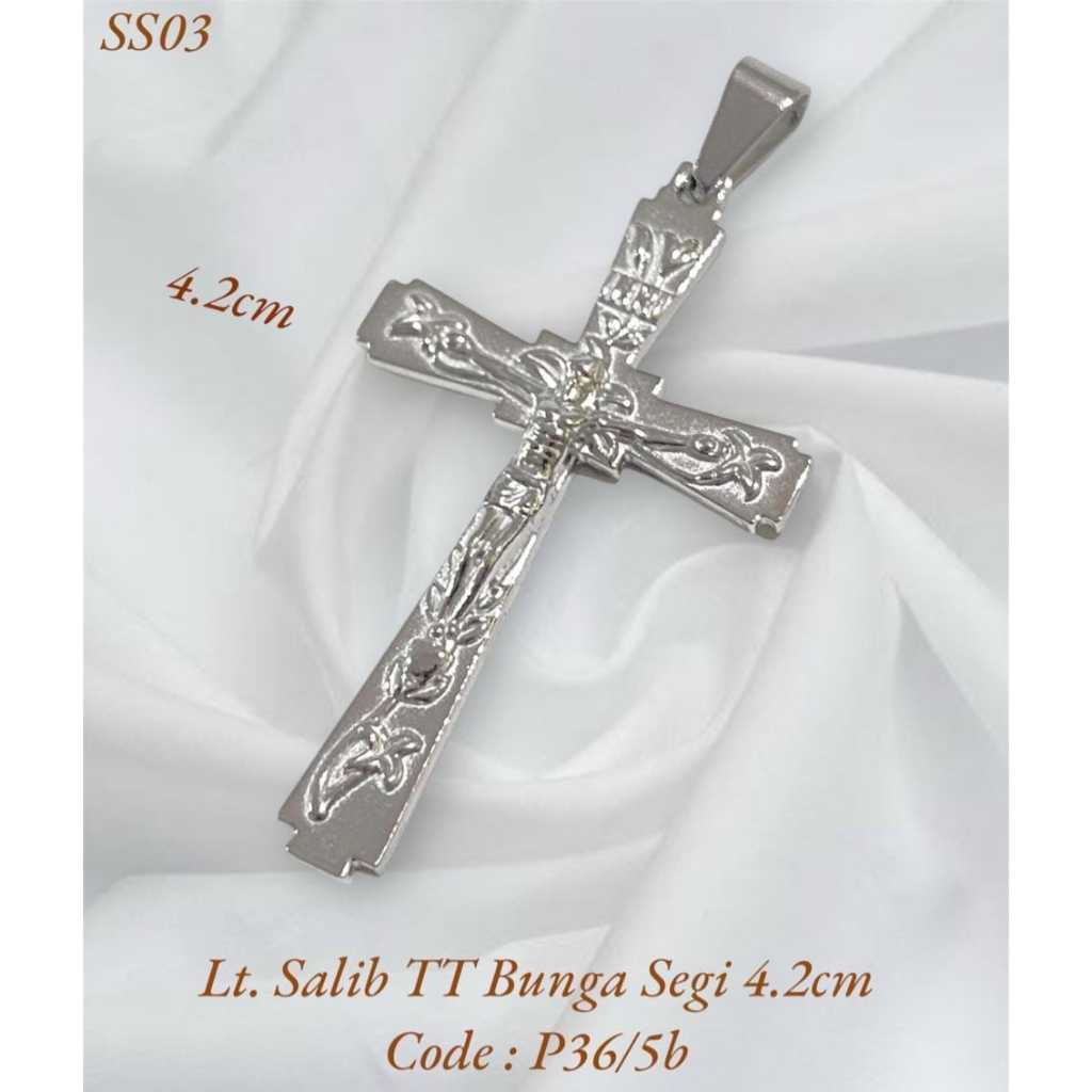 Jual Liontin Salib Bunga Segi 4.2cm - Souvenir Katolik | Shopee Indonesia