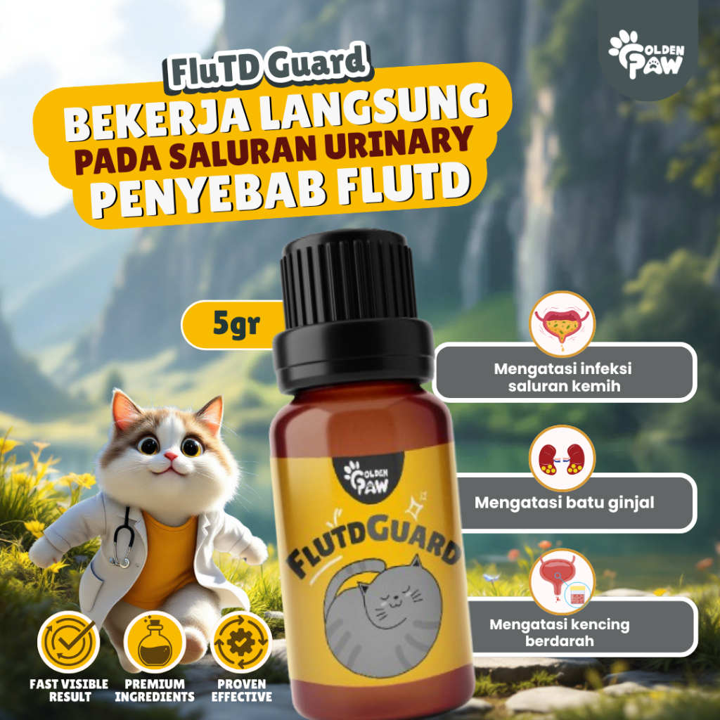 Jual Golden Paw - FlutdGuard 5gr Obat Susah Kencing Pipis Berdarah ...