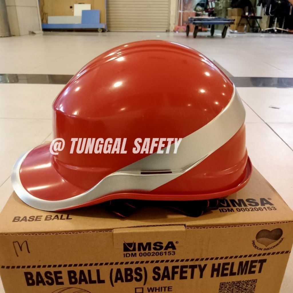 Jual Helm safety MSA baseball - helm safety MSA - Helm MSA baseball merah - Helm safety proyek ...