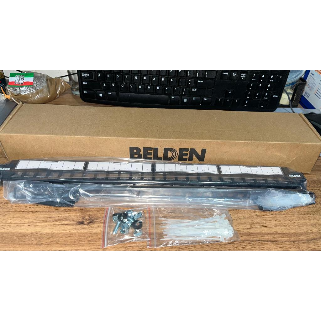 Jual Belden AP106503 KeyConnect Patch Panel with Shutter 1U 24 Port ...