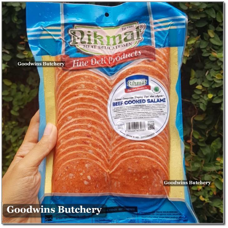 Jual BEEF SALAMI SLICED Nikmat HALAL Soejasch Bali frozen 250g | Shopee ...