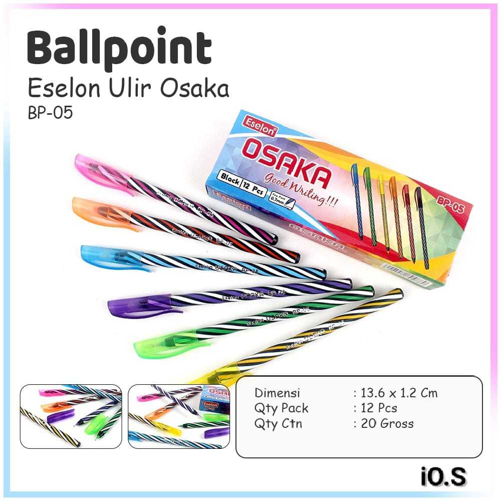Jual (1 Kotak) Pulpen Ulir Eselon Kyoto BP-4 Osaka BP-5 / Ball Pen ...