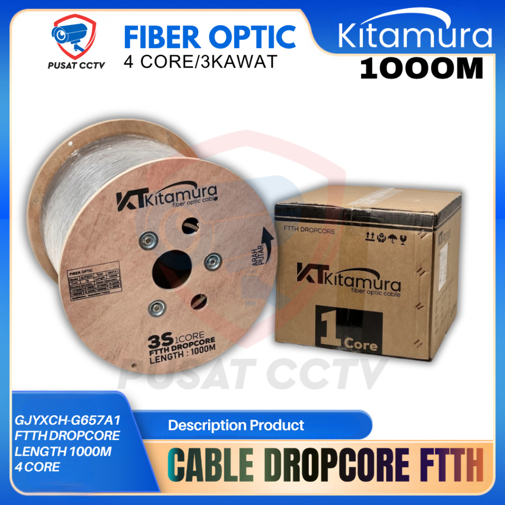 Jual Kabel FO Dropcore FIBER OPTIK Jelly Tube 1/2/4 Core 3 Seling ...