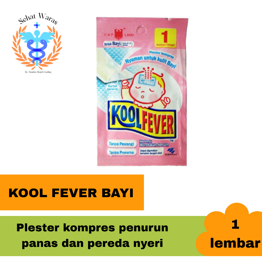 Jual Koolfever Baby / Sachet 1 Lembar - Plester Kompres Demam Bayi ...