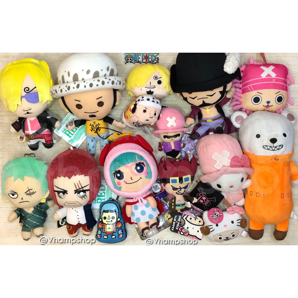 Jual One Piece Nuigurumi Plush Sanji & Shanks Tomonui, Law Mugimugi ...