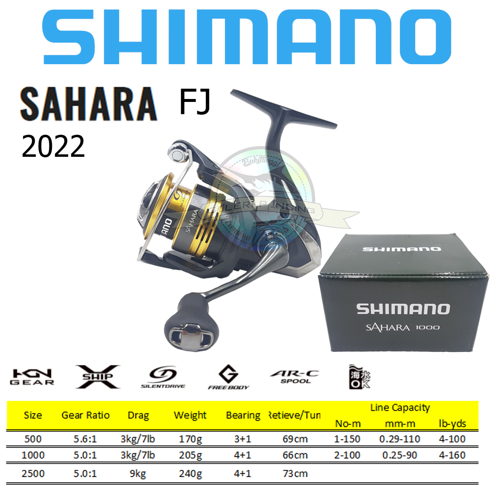 Jual Reel Pancing Shimano Sahara 500 1000 FJ 2022 Rilis Power Handle | Shopee Indonesia