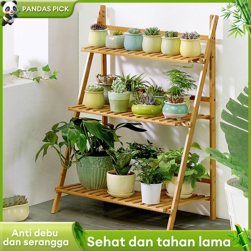 Jual Rak Bunga/Rak Bunga Kayu/Rak Penyimpanan Kayu Multi-Lapis/Rak Pot ...