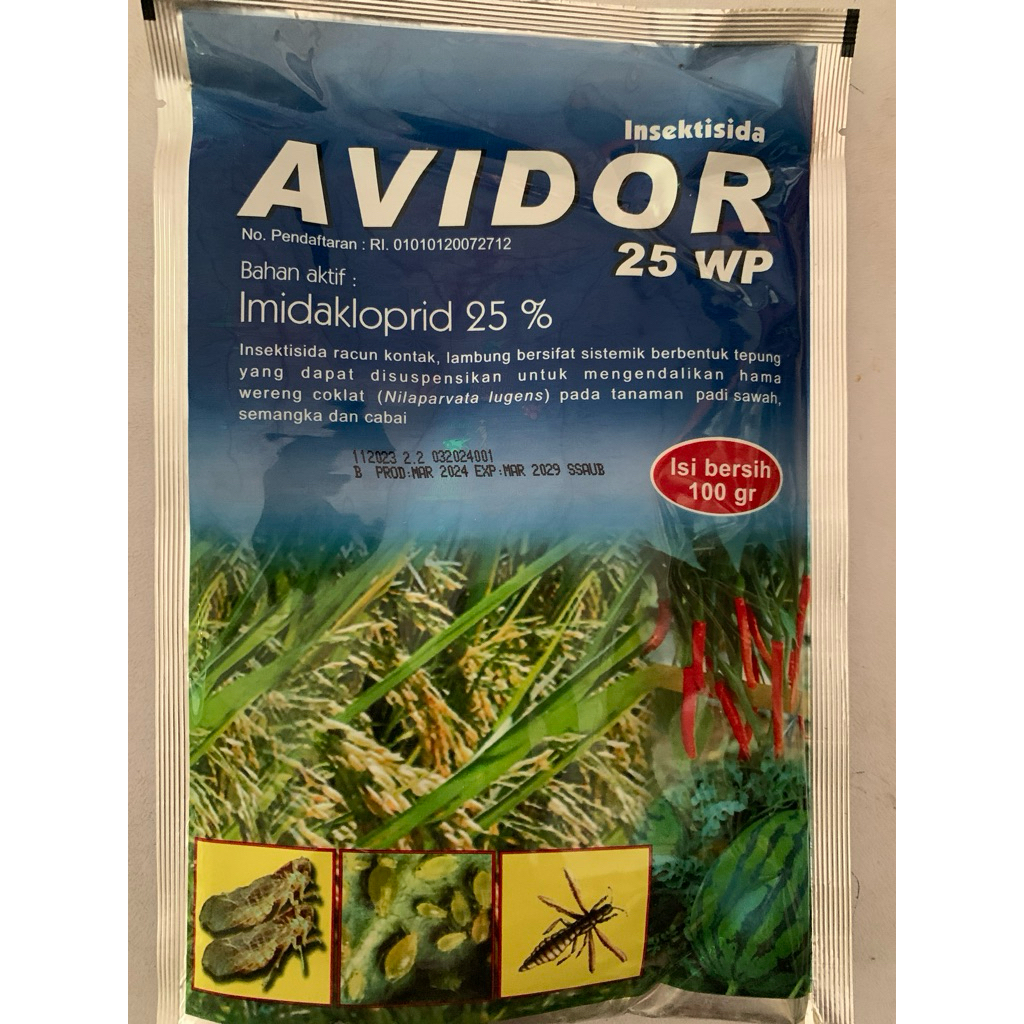 Jual Insektisida AVIDOR 25WP Imidakloropid Racun Kontak Lambung ...