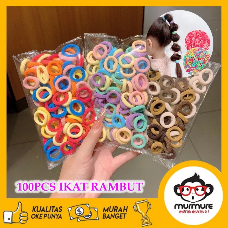Jual MURMURE | 100PCS IKAT RAMBUT MODEL DONAT KARET RAMBUT RING ELASTIS ...