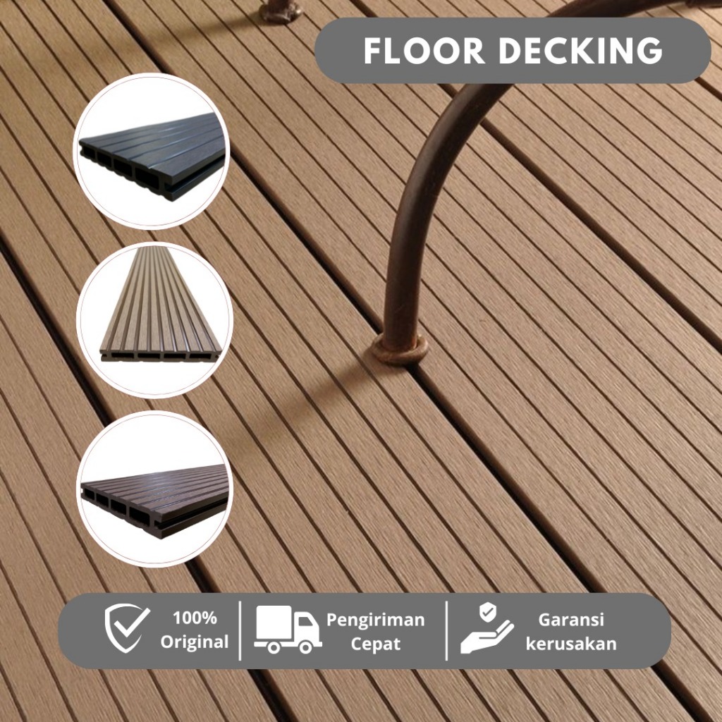 Jual FLOOR Decking WPC Outdoor Motif Kayu Panjang 2.9m/ Lantai Decking ...