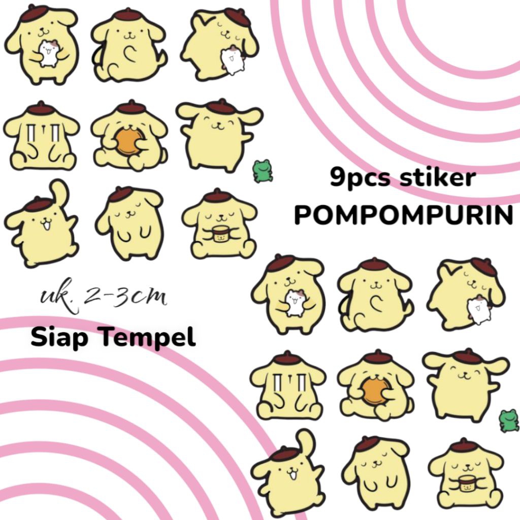 Jual POMPOMPURIN - Stiker Kertas Buku Komputer Laptop Diary Aksesoris Mainan Anak Kecil TK SD ...