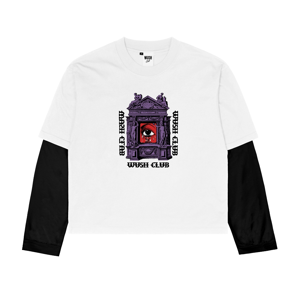 Jual Wush Club Kaos Boxy Oversize Double Sleeve Pria Wanita Double ...