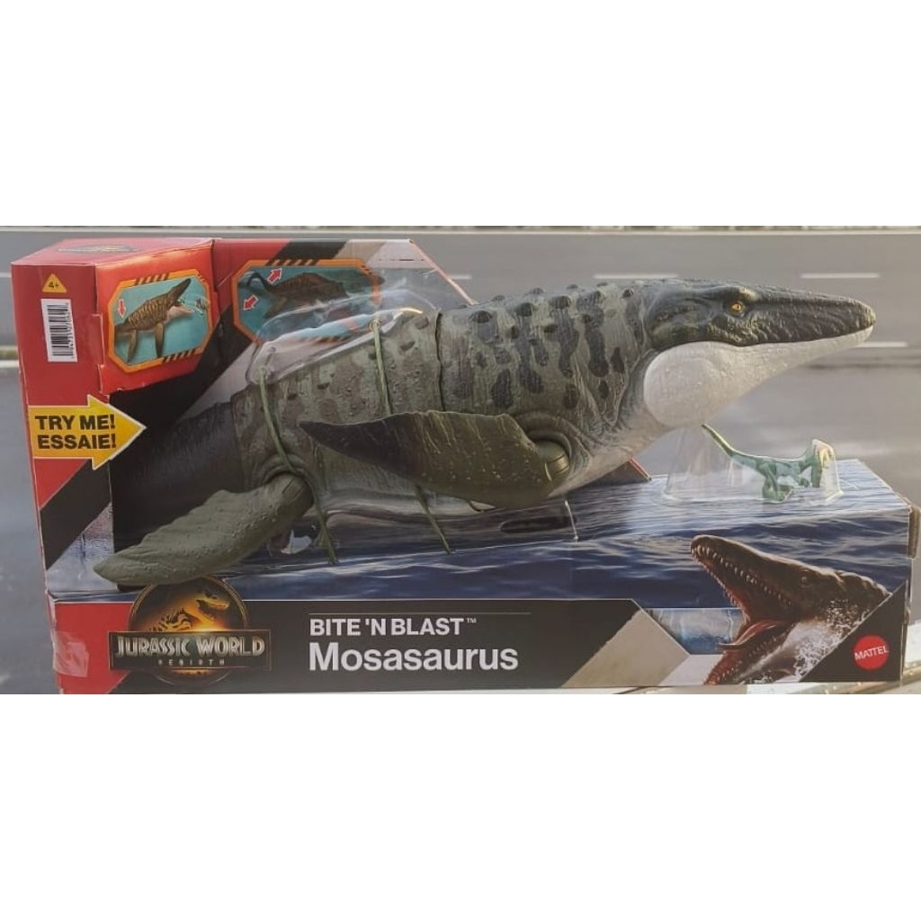 Jual Jurassic World BITE 'N BLAST Mosasaurus New Version Original ...