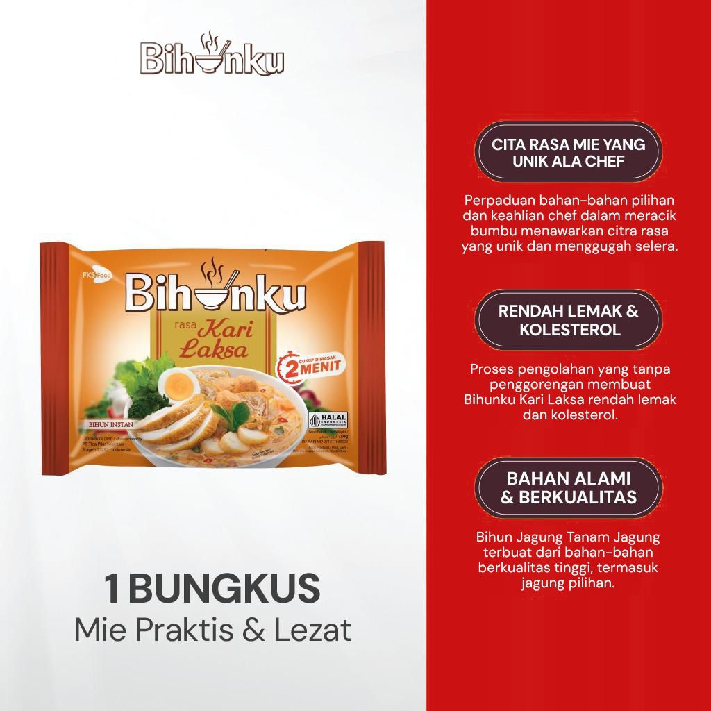 Jual Bihunku Instan Rasa Kari Laksa 1 Dus isi 40pcs | Shopee Indonesia