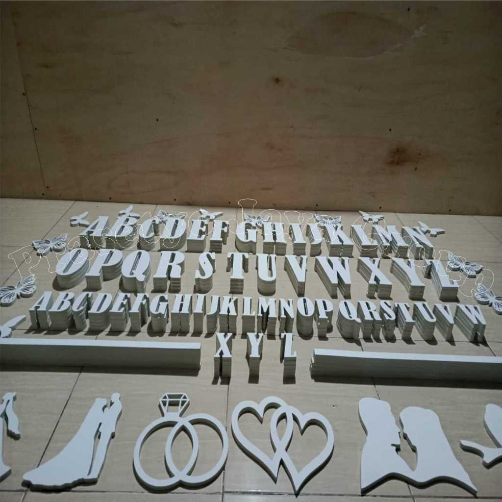 Jual Abjad A - Z Papan Bunga Tinggi 20cm Bahan Spon Eva Tebal 1cm ...