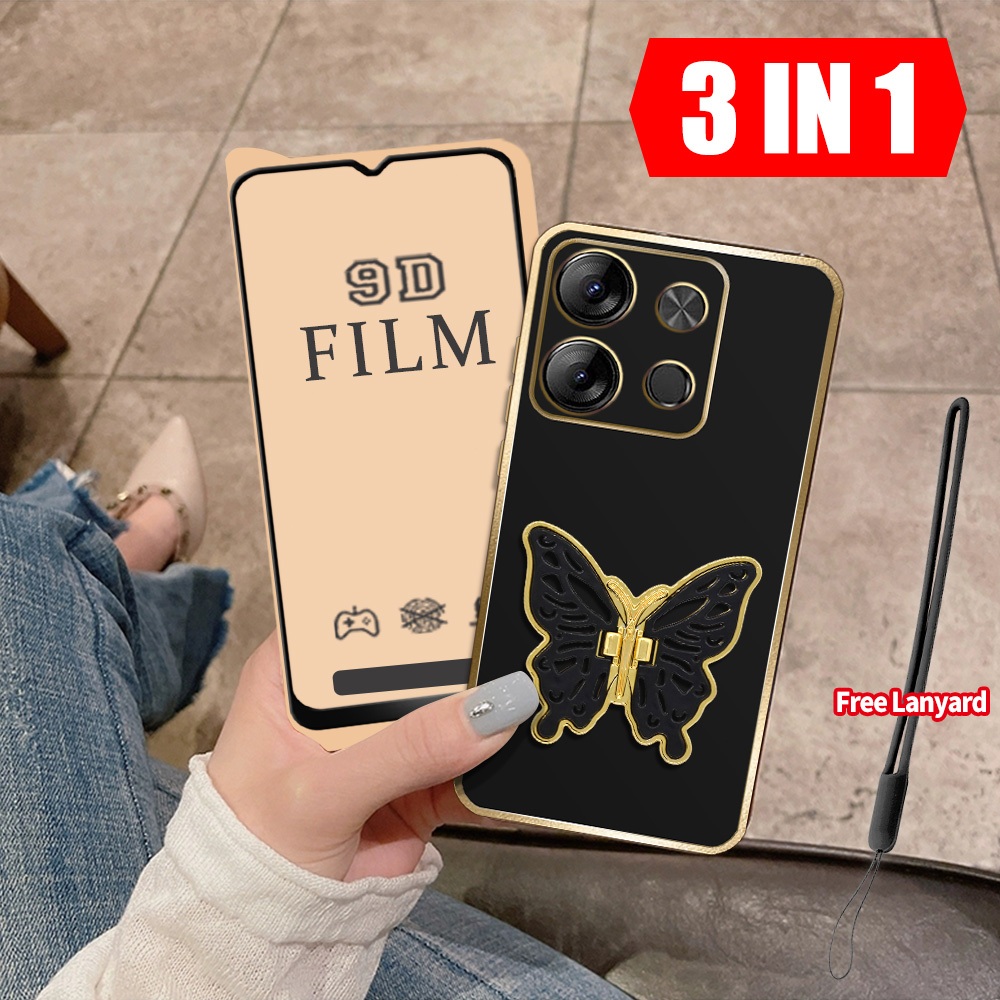 Jual 3 dalam 1 Case HP Tecno Spark Go 2023 Pop 7 Pro Pop 7 BF7 BF7n ...