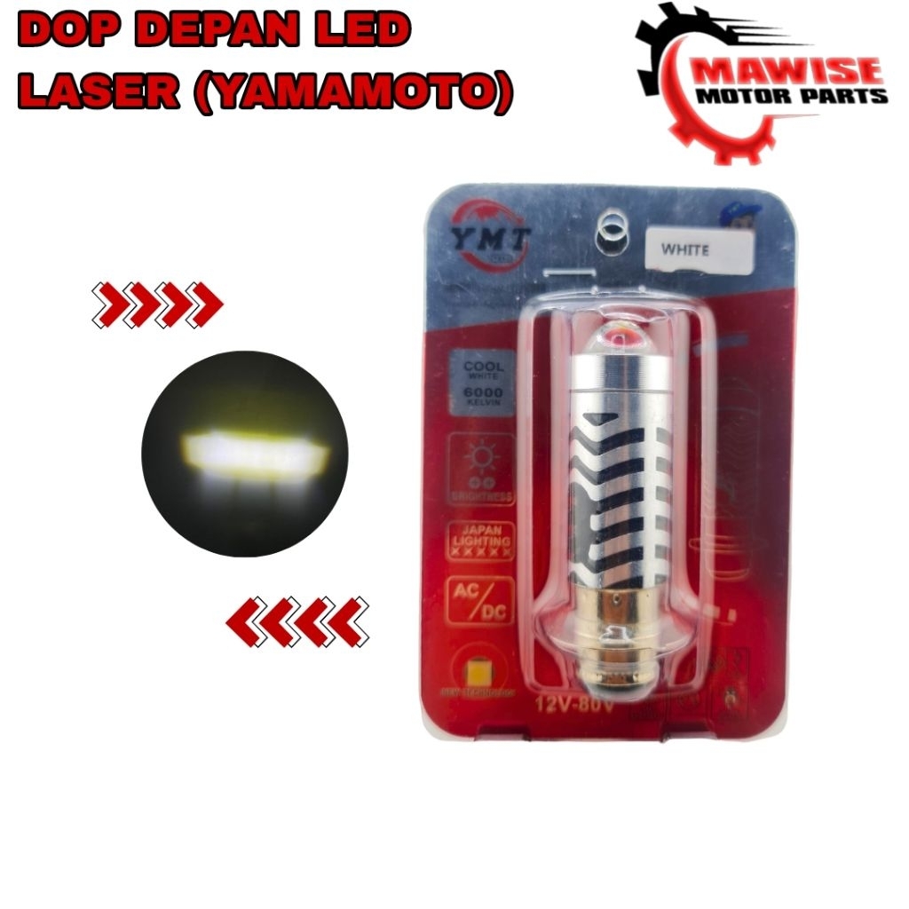 Jual BOHLAM DOP DEPAN LED LASER (YAMAMOTO) - Lampu depan Dop LED Laser ...