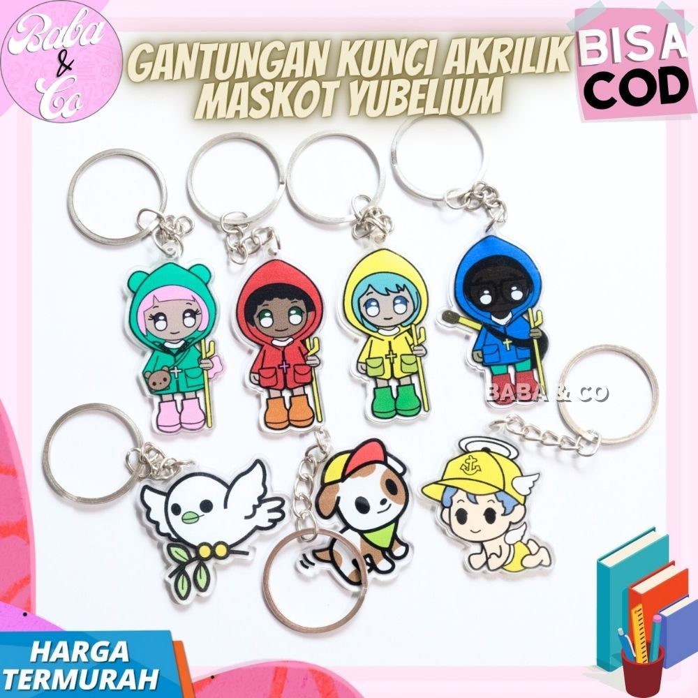 Jual GANTUNGAN KUNCI AKRILIK MASKOT YUBELIUM KEYCHAIN GANTUNGAN ...