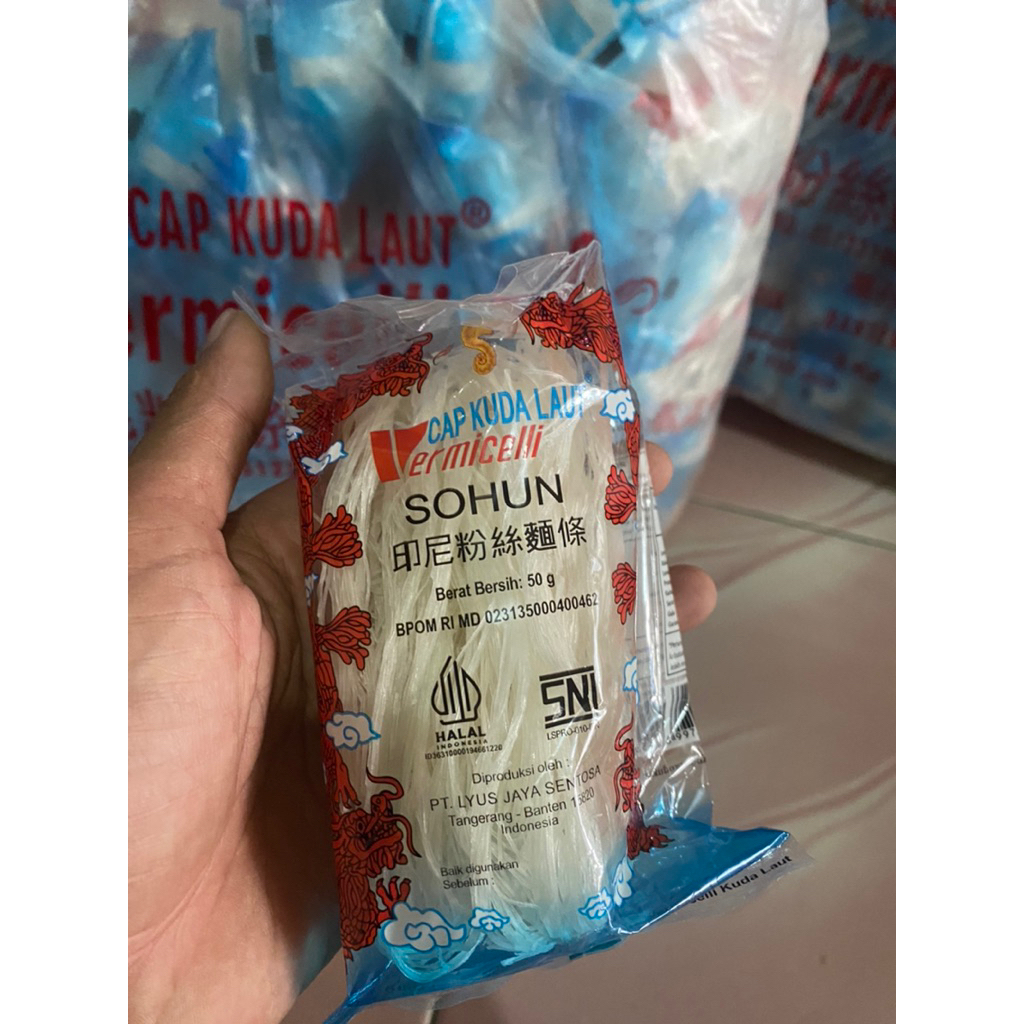 Jual Cap kuda Laut Ermicelli Sohun naga 50gram isi 20pcs | Shopee Indonesia