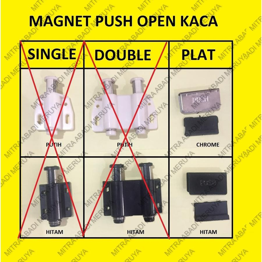 Jual Plat Push Kaca Push Open Kitchen Set - Hitam | Shopee Indonesia