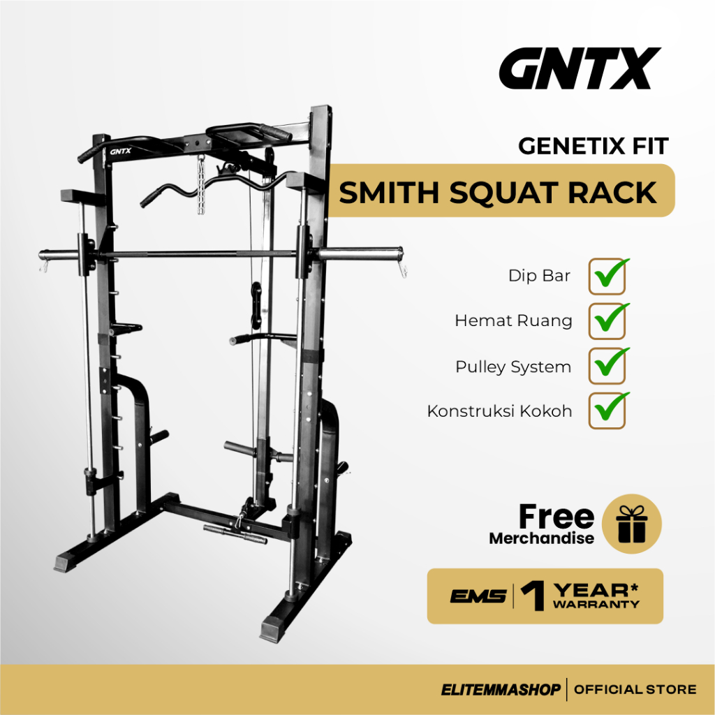 Jual GENETIX FIT Smith Squat Rack | Shopee Indonesia